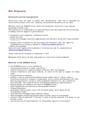 Fillable Online What is Netiquette? A Guide to Online Ethics and ...