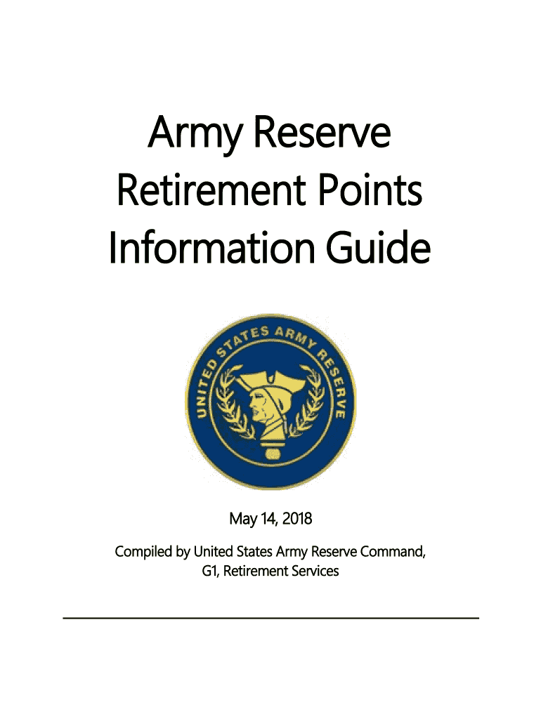 Fillable Online Army Reserve Retirement Points Information Guide Fax ...