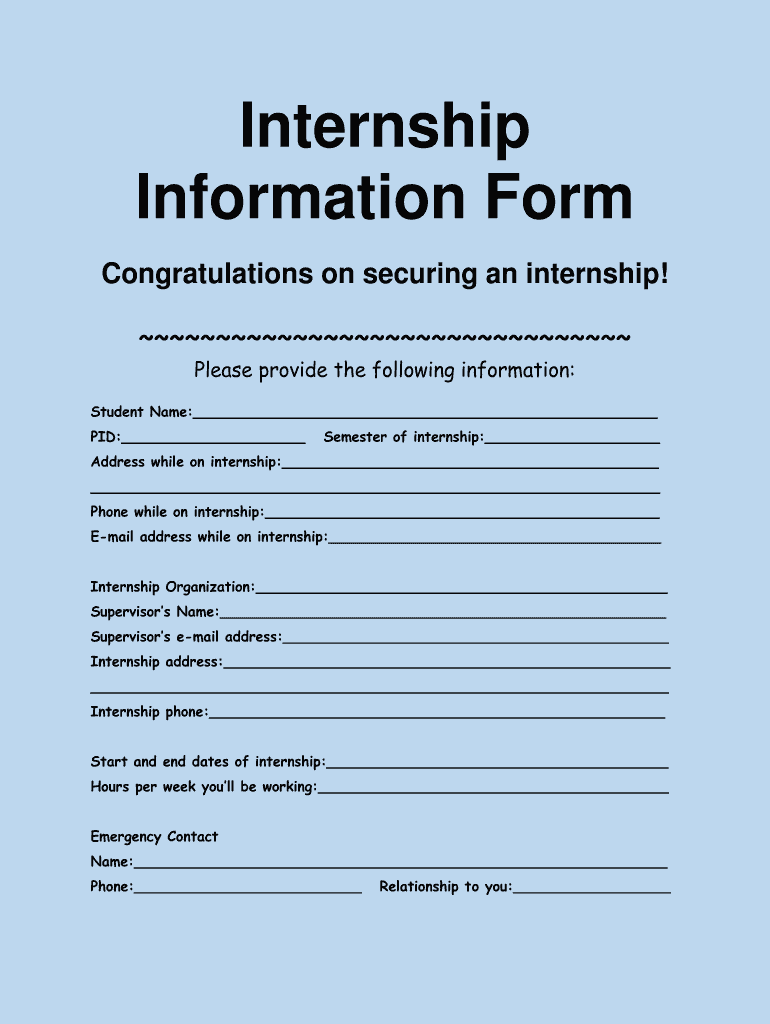 Fillable Online jmc msu Congratulations Internship Letter - Free Sample ...