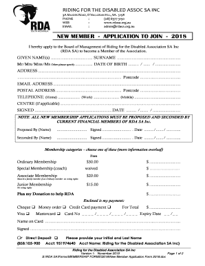 Rda O'halloran Hill - Fill Online, Printable, Fillable, Blank | pdfFiller