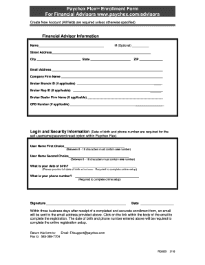 Fillable Online Hrs Online Enrollment Form Fax Email Print - pdfFiller