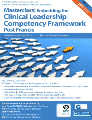 Clinical Leadership Competency Framework - Fill Online, Printable ...