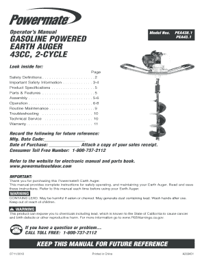 Powermate Earth Auger Pea438 Parts - The Earth Images Revimage.Org