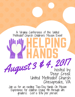 Fillable Online helping hands flyer - ELIZABETH RIVER DISTRICT Fax ...