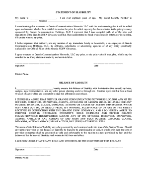 Fillable Online STATEMENT OF ELIGIBILITY My name is . - MyGrande.com Fax Email Print - pdfFiller