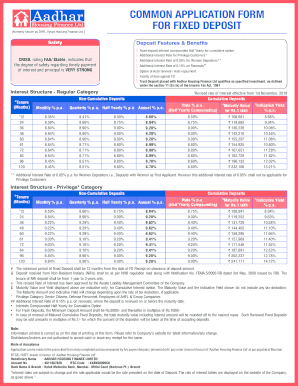Fillable Online COMMON APPLICATION FORM FOR FIXED DEPOSIT Fax Email ...
