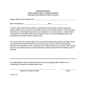 Fillable Online Concussion and SCA Acknowledgement and Signature Form ...