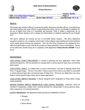 Fillable Online 020.002 Less-Lethal Impact Weapons Fax Email Print ...