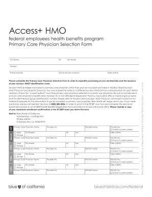 Fillable Online A116519-15 FEP Access+ PCP selection form Fax Email ...