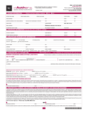 Acthar Enrollment Form - Fill Online, Printable, Fillable, Blank ...