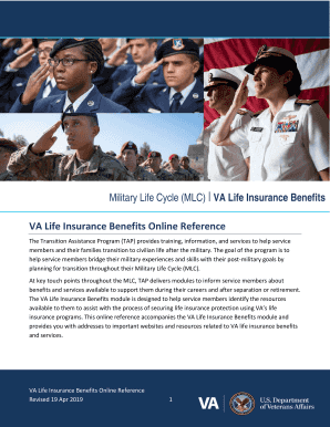Fillable Online VA Insurance Benefits MLC Online Reference. Provides ...