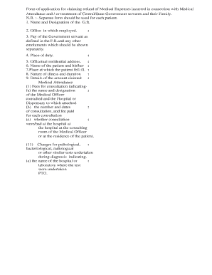 Sikkim Government Medical Reimbursement Form - Fill Online, Printable ...