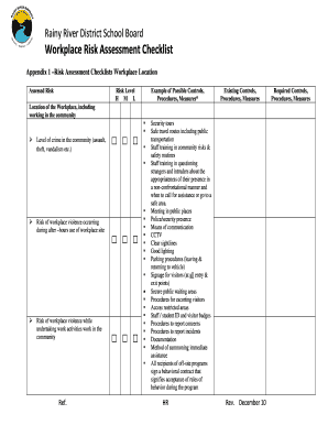Fillable Online WORKPLACE VIOLENCE INSPECTION CHECKLIST This checklist ...
