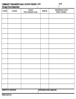 Fillable Online Investigation of the Chicago Police Department ...