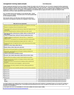 Fillable Online management training needs analysis Fax Email Print ...