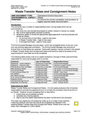 Fillable Online Waste Transfer Notes and Consignment Notes Fax Email ...
