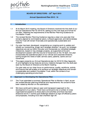 Fillable Online 20152016 Operational Plan - CIHI Fax Email Print ...