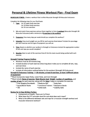 Fillable Online How to Set up a Complete Exercise Program - Verywell ...