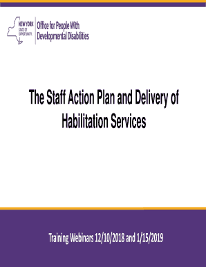 Fillable Online opwdd ny The Staff Action Plan and Delivery of ...