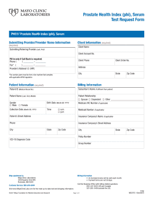 Fillable Online PHI Test Request Form.indd Fax Email Print - pdfFiller