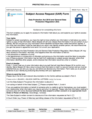 Fillable Online How to request your personal data under GDPR ...