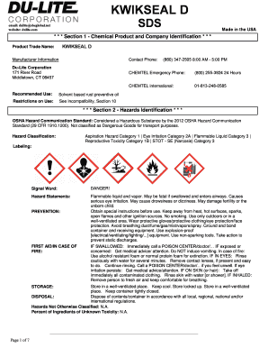 Fillable Online SDS / MSDS Database Search - Safety Data Sheets Library ... Fax Email Print ...