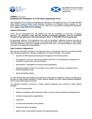 Fillable Online Guidance for completion of full application form ...