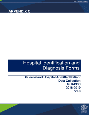 Fillable Online Appendix C Hospital Identification and Diagnosis Forms. Hospital Identification ...