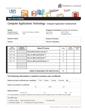Fillable Online Program: Computer Information Systems, Programming ...