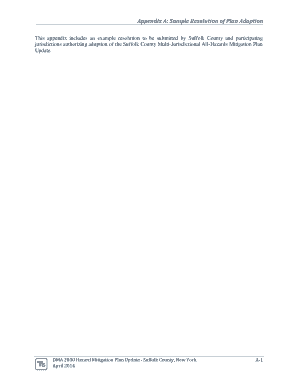 Fillable Online Sample Resolution of Plan Adoption : Hazard ...