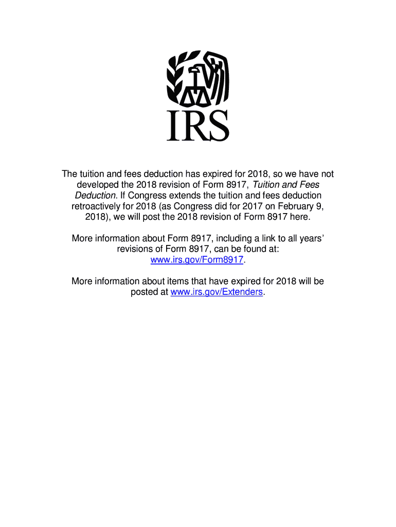 Form 8917 for 2018: Fill out & sign online | DocHub
