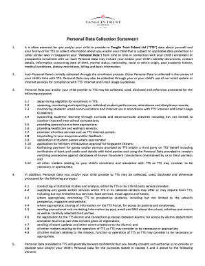 Fillable Online Personal Data Collection Statement - Tanglin Trust ...