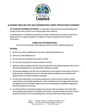 Fillable Online ACCESSORY DWELLING UNIT (ADU) INFORMATION, PERMIT ...