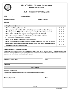 Fillable Online ADU Accessory Dwelling Unit Fax Email Print - pdfFiller
