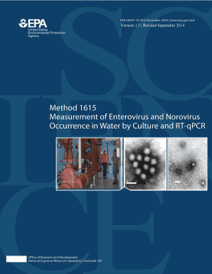 Fillable Online cfpub epa Method 1615 Measurement of Enterovirus and ...