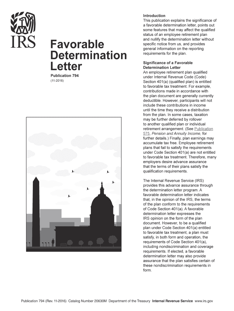 2016 Form IRS Publication 794 Fill Online, Printable, Fillable, Blank ...