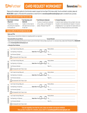 Fillable Online Please use this worksheet to gather all of the information needed to request the ...