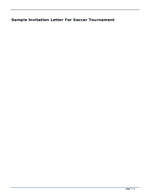 Soccer Tournament Invitation Letter - Fill Online, Printable, Fillable ...