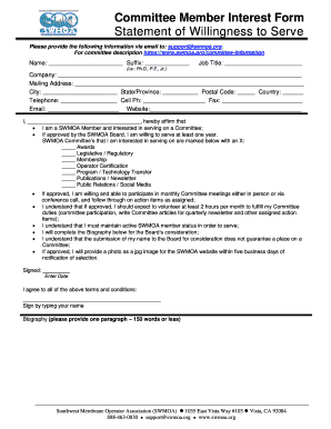 Statement Of Willingness - Fill Online, Printable, Fillable, Blank ...