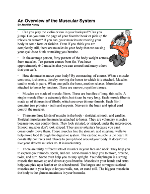 Fillable Online An Overview of the Muscular System Reading.docx Fax ...