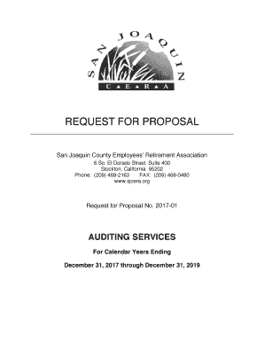 Fillable Online REQUEST FOR PROPOSAL - SJCERA Fax Email Print - pdfFiller