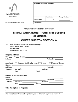 Fillable Online Building FormsSiting Concession Dispensation ...