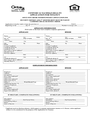 Fillable Online Tenant Checklist Addendum to Rental Application And ...