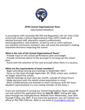 Fillable Online DPHS School Organizational Team Fax Email Print - pdfFiller