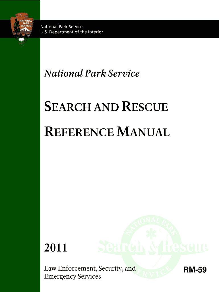 Fillable Online National Park Service, Search and Rescue Reference ...