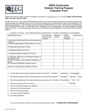 Fillable Online Program Evaluation Form Please complete this evaluation ...
