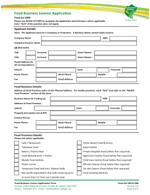 Fillable Online Food Business Licence Application - lockyervalley.qld ...