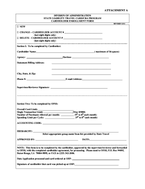 Fillable Online attachment a - Louisiana Division of Administration ...