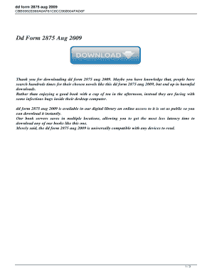 Fillable Online Dd Form 2875 Aug 2009. Dd Form 2875 Aug 2009 Fax Email Print - pdfFiller