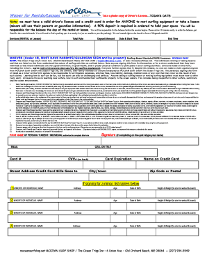 Fillable Online moceansurfshop Waiver (PDF) - Ocean Tripp Inn and ...